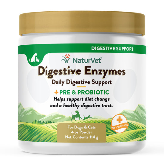 NaturVet Digestive Enzymes Powder with Prebiotics & Probiotics | 227g ...